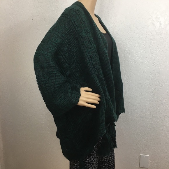the magic wand | Sweaters | Dk Green No Button Cardigan Sweater With ...
